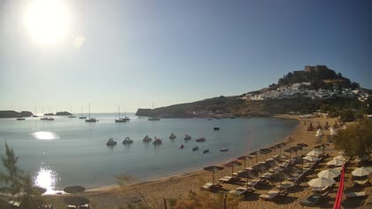 Rhodes - Lindos Beach, Greece - Webcams